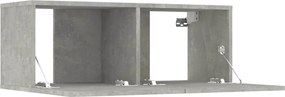6dílný set TV skříněk betonově šedý kompozitní dřevo 3114257