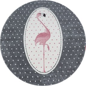 Ayyildiz koberce Dětský kusový koberec Kids 630 pink kruh - 160x160 (průměr) kruh cm
