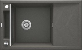 Aplomo Magnetic 82 granitový dřez s odkapávačem, antracit metalic