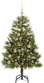 Umělý sklopný vánoční stromeček s kužely Zelená 120 cm 3395075
