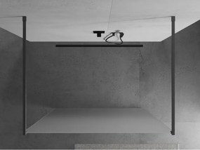Mexen Kioto, sprchová zástěna Walk-In 100 x 200 cm, 8mm sklo námraza, grafitový profil, 800-100-002-66-30