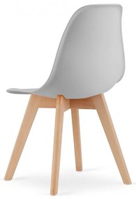 Set dvou jídelních židlí KITO šedá (hnědé nohy)