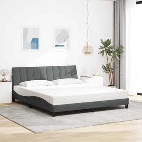 Rám postele bez matrace Hanko tmavě šedý 180 x 200 cm textil 3310476