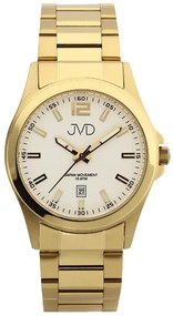 Ocelové zlacené náramkové hodinky JVD steel J1041.6 10ATM