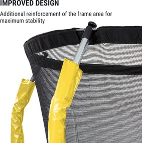 KLARFIT Jumpstarter, trampolína, Ø 2,5 m, síť max. 120 kg, skákací plocha Ø 195 cm