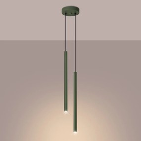 Sollux Lighting Závěsné svítidlo PASTELO 2 olivově zelené