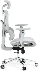 Kancelářská ergonomická židle PORTE II — síťovina, šedá