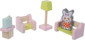 CUBIKA 15030 Obývací pokoj - dřevěný nábytek pro panenky / od 3 let