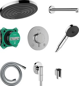 Hansgrohe Pulsify S - Sprchový set s termostatem pod omítku, s tělesem, průměr 26 cm, EcoSmart, chrom 24624000
