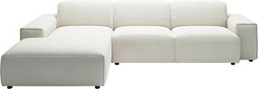 XXXLutz ROHOVÁ SEDAČKA, textil, bílá Livetastic - Sedací soupravy - 001581035501