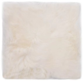 vidaXL Podsedáky na židle 2 ks bílé 40 x 40 cm pravá ovčí kůže