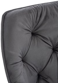 Jídelní židle Katanga - samet | tmavě šedá