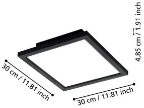 Eglo 900049 - LED Stmívatelné stropní svítidlo SALOBRENA-Z LED/15,3W/230V černá