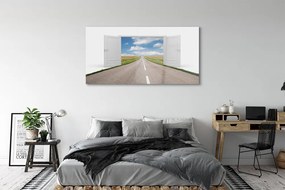 akrylový obraz Polní cesta 3d dveře 140x70 cm