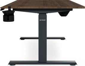 Elektrický stůl s regulací výšky ergonomický antracitový/ořech,1600x800 mm: ARIA