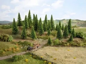 NOCH Smrk extra vysoký sada / 10 ks / H0 (měřítko 1:87), TT (měřítko 1