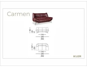 Dvoumístná pohovka KLER Carmen W175