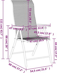 vidaXL Skládací zahradní židle 8 ks polyratan [3270612] Barva: Černá