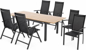 Doppler EXPERT WOOD - zahradní souprava polohovací + stohovací 6+1