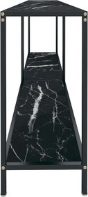 Konzolový stolek černý 180 x 35 x 75,5 cm tvrzené sklo 331705