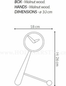 Designové stolní hodiny Nomon Small Puntero MPUNG Gold 26cm