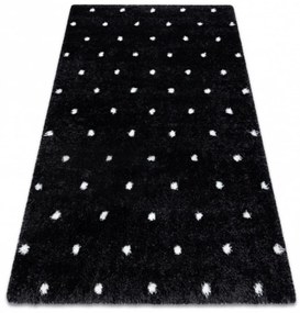 Kusový koberec shaggy Dots antracitový 140x190cm