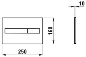 LAUFEN H8956610000001 - Splachovací tlačítko DUAL LIS bílá