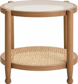 Kulatý odkládací stolek se skleněnou deskou ø 57 cm Cebu – Premier Housewares