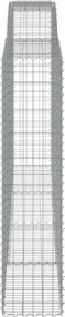 Klenuté gabionové koše 5 ks 400x50x200/220cm pozinkované železo 3147064