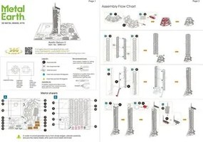 Metal Earth 3D Puzzle Apollo Saturn V s rampou / 26 dílků / od 14 let