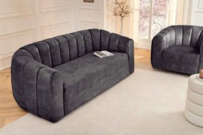 Designová sedačka Kalei 200 cm antracitový samet