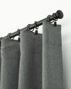 Hotový závěs BASIC s řasící páskou 140x300cm šedý denim
