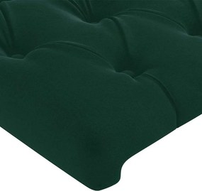 Čelo postele tmavě zelené 80x7x118/128 cm sametové 3116701
