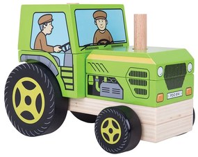 Bigjigs Toys Dřevěný nasazování traktor