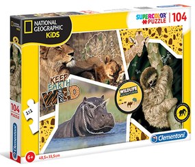 Clementoni - Puzzle NATIONAL GEOGRAPHIC 104 Divoké dobrodružství