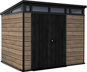 KETER PENT Signature HORIZONTAL domek 9x7 - jasan, 279 x 226 x 216 cm