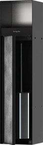 Hansgrohe XtraStoris Rock, wc kartáč na vestavbu s držákem na toaletní papír, černá matná, HAN-56062670