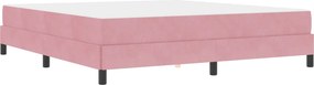 Postel s boxspringem s matrací Růžová 180 x 200 cm textil 3398712