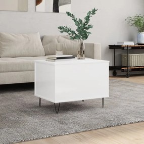 vidaXL Konferenční stolek 60x44,5x45 cm kompozitní dřevo [830950] Barva: bílá s vysokým leskem