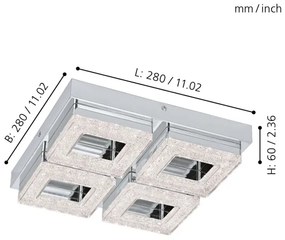 Eglo 95657 - LED Stropní svítidlo FRADELO 4xLED/4W/230V