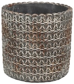 Kameninový květináč v designu pletiva S – 11 x 12 cm