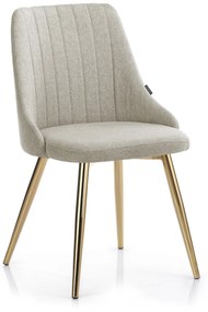 Čalouněná židle se zlatými nohami Béžová Glamour ERTTI