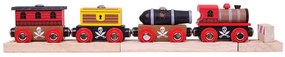 Bigjigs Rail Pirátský vlak + 3 koleje