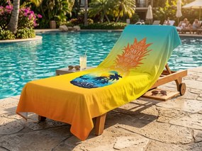 Rychleschnoucí XXL plážová osuška ANANARA barevná 150 x 210 cm, 100% mikrovlákno