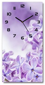 Wallmuralia Moderní hodiny nástěnné Květ bezu 30x60 cm
