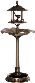 Outsunny Vanička pro ptáky 3 v 1 Ø 50 x 113H cm polypropylen Antik Bronz | Aosom