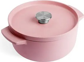 KitchenAid Litinový kastrol s poklicí růžová 22 cm / 3,3 l / litina /