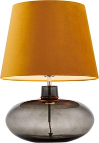 Stolní lampa Sawa Velvet tónovaný podstavec tmavě zlaté stínidlo