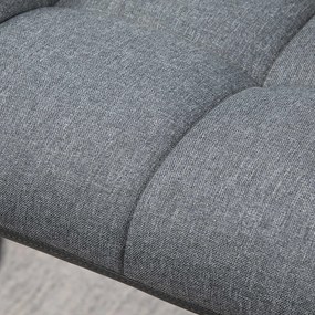 HOMCOM Barová židle kuchyňská sada 2 ks výškově nastavitelná, otočná o 360°, s opěradlem a podnožkou, vzhled lnu, do 120 kg, 57,5 x 52,5 x 93-114 cm,…