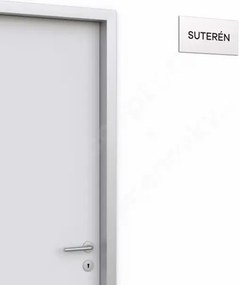 ACCEPT Označení podlaží "SUTERÉN" - stříbrná tabulka - černý popis